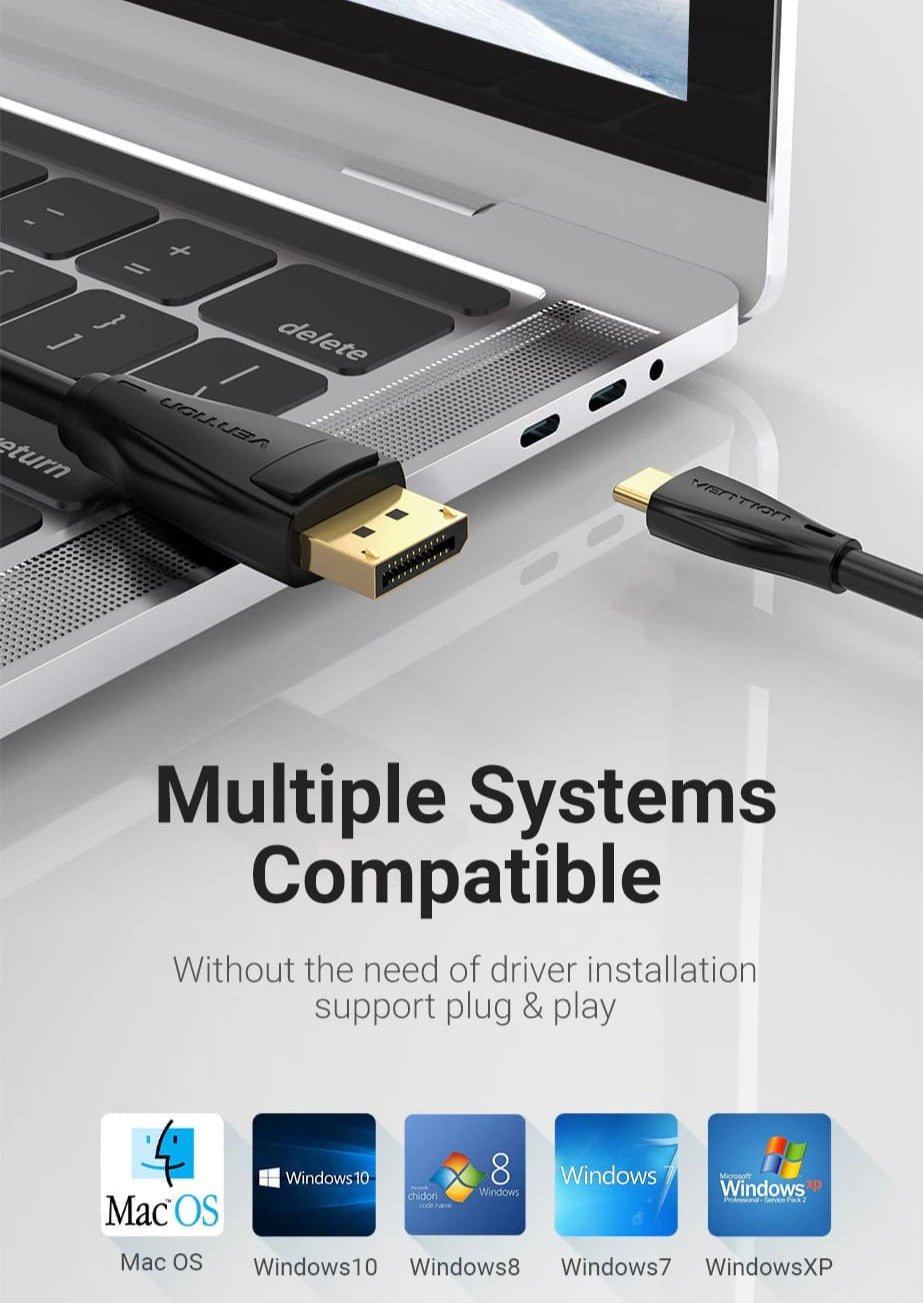 USB-C to DisplayPort DP Cable 4K 60Hz – Aussie Foot Care